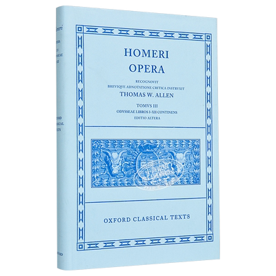 预售 荷马 卷三 奥德赛 牛津经典文本系列 英文原版 Homer Vol III Odyssey D B Monro【中商原版】