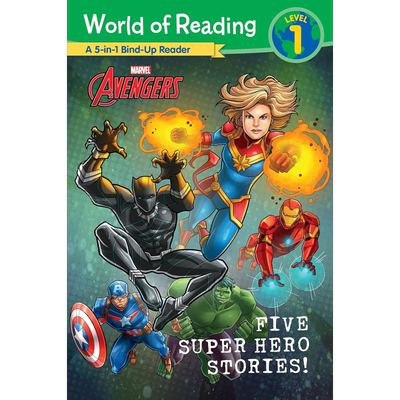 迪士尼阅读世界 5个超级英雄 World Of Reading Five Super Hero Stories 英文原版 儿童绘本故事书 进口儿童读物【中商原版?