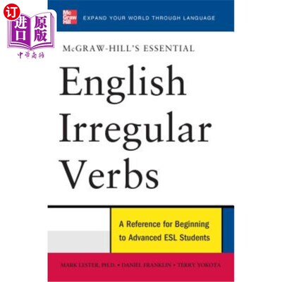 海外直订McGraw-Hill's Essential English Irregular Verbs McGraw-Hill的《基本英语不规则动词》