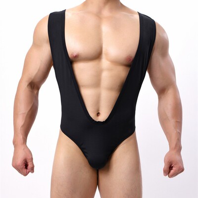 BRAVE PERSON 男士健身运动连体衣透气性感高弹连体服