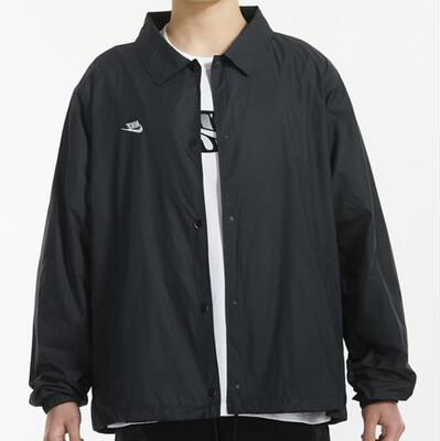 Nike/耐克男教练夹克秋新款宽松复古叠搭刺绣休闲外套FN3317-010