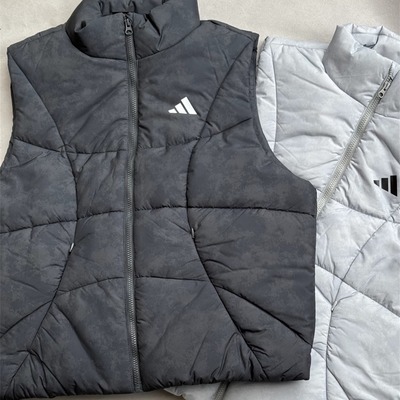 阿迪达斯25冬季新款男子运动潮流加厚棉马甲外套 KC2754 KC2755