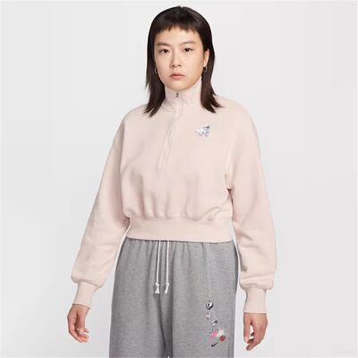 NIKE/耐克女子卫衣2026春季新款半拉链短款健身套头衫IQ3940-667