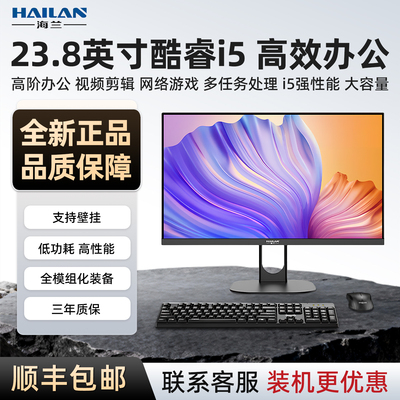 海兰GS40Q一体机电脑家用办公高端设计办公I5-12450H 一体机电脑