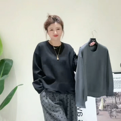 秋季新款长袖卫衣女大码打底衫