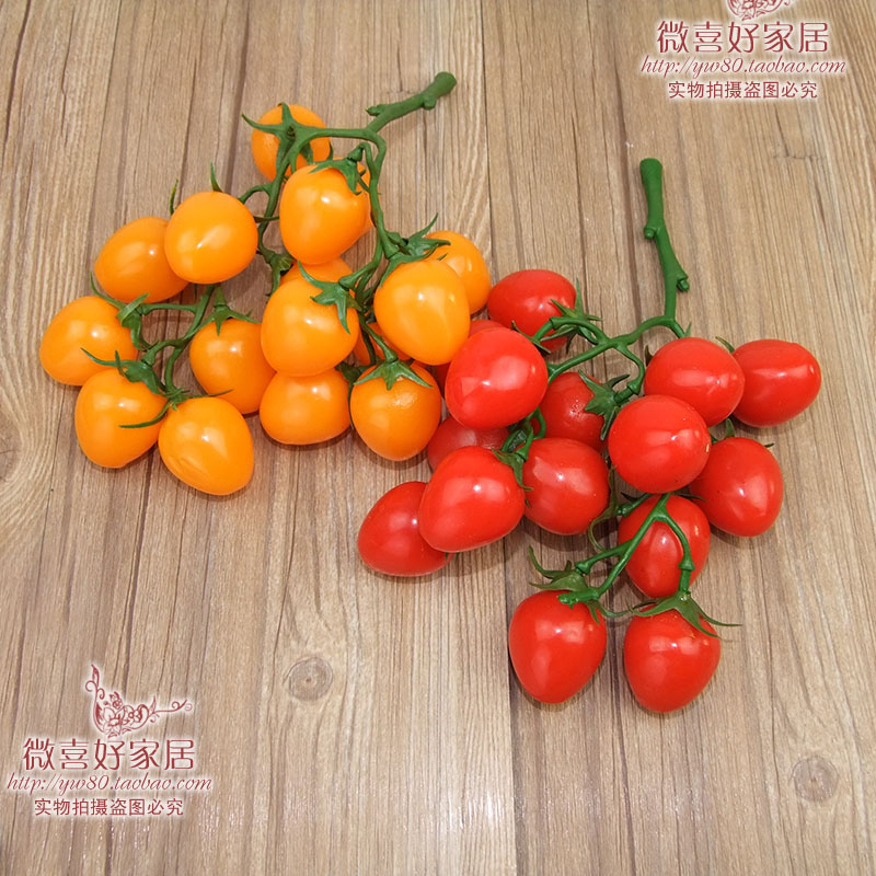 仿真水果圣女果串大号塑料水果塑料蔬菜假水果拍摄道具小西红柿串