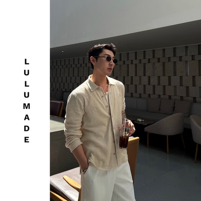 Lulumade亚麻老钱针织开衫衬衫