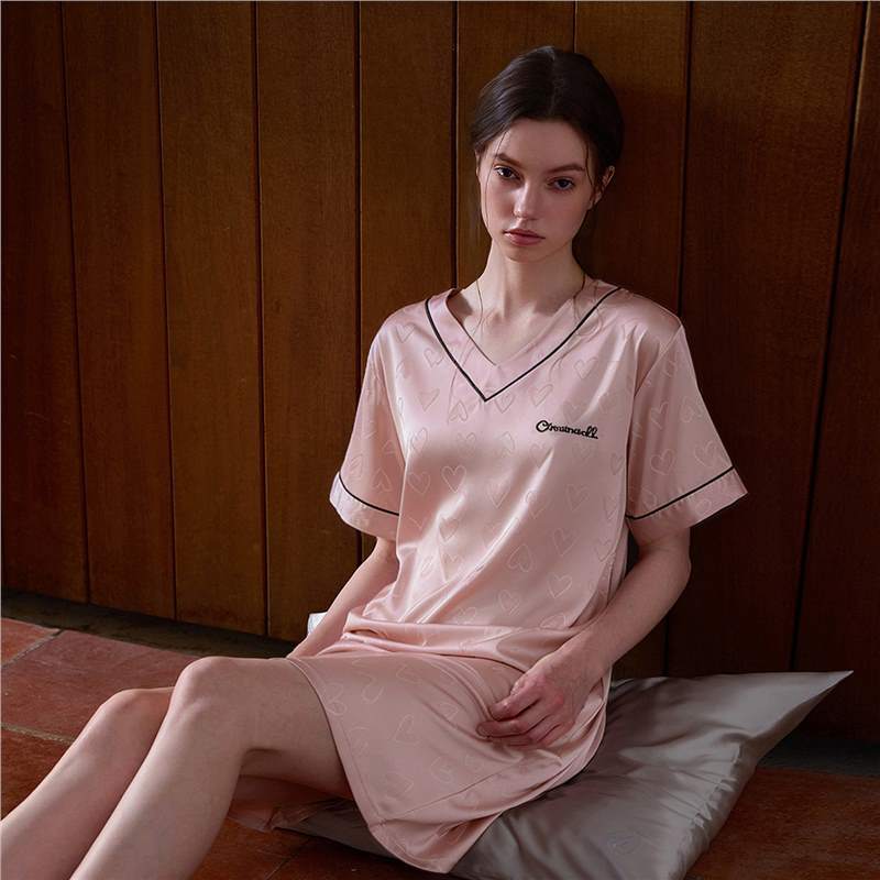美梦冰丝睡衣女款夏季凉感睡裙家居服高级感短袖薄款性感家居服