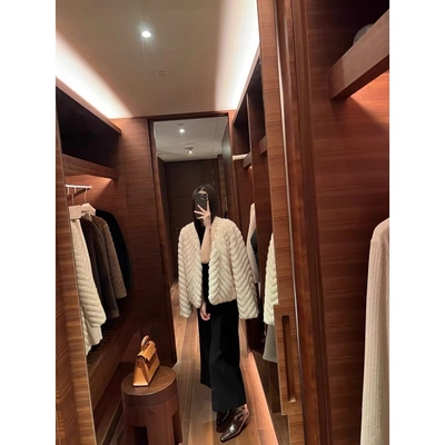 韩版短款仿水貂毛短外套