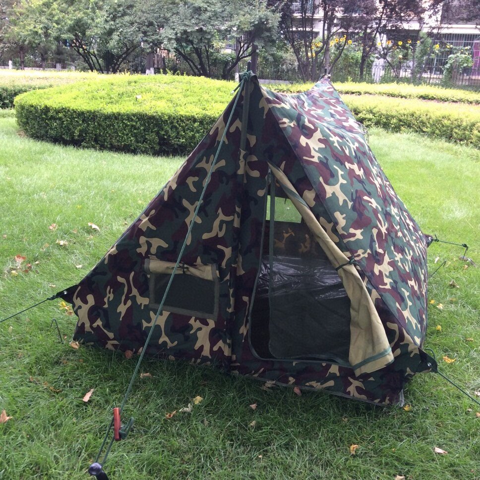 三角双人帆布防暴雨加厚保暖冬季户外露营旅游登山帐篷3524厂