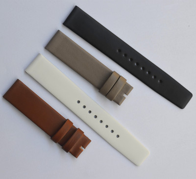 代用白令bering黑白灰棕色真皮手表带宽14 18 20MM平口生耳男女款