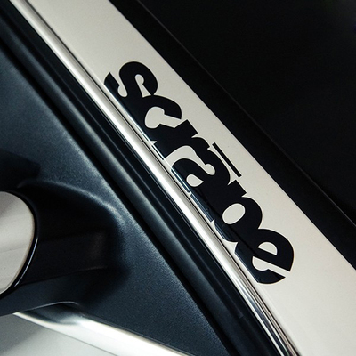 scrape个性文字车身装饰反光贴