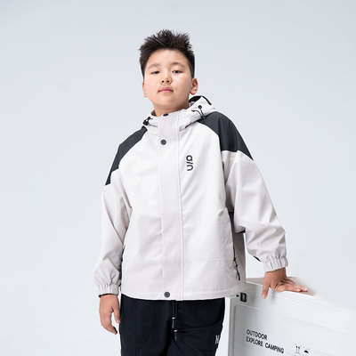 胖童男童冲锋衣外套加肥加大防风男童中大童青少年夹克上衣54295