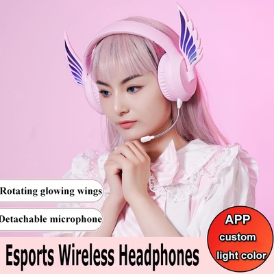 Cute Wing Bluetooth Headphones Hifi Stereo Music Game Headse