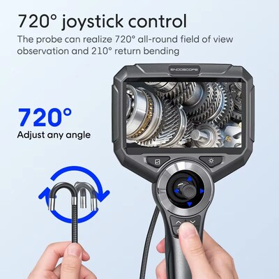 6mm Steer Industrial Endoscope Pipe Inspection Sewer Camera