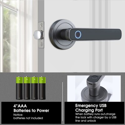 Fingerprint Door Lock 2 Unlocked Ways Key Unlocking for Home