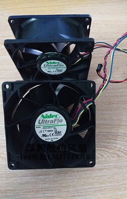 正品 NIDEC V92E12BUA7-07 9038 12V 3.24A 9CM 4线 散热 风扇