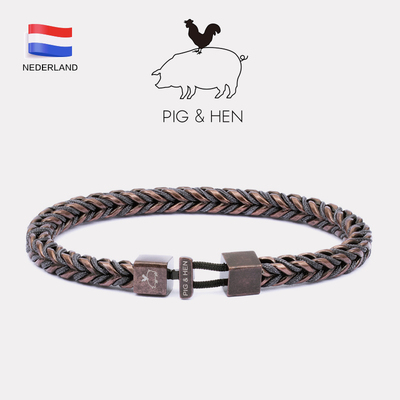 pig and hen手链手绳男船绳潮牌情侣手链小众设计做旧个性手链