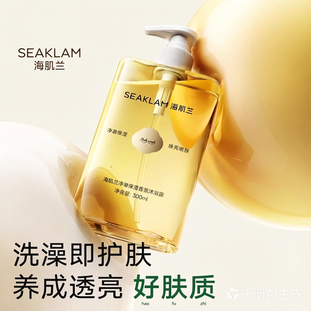 升级款海肌兰净澈保湿香氛沐浴露滋润深层清洁温和72小时持久留香