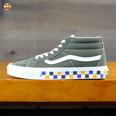 VANS范斯男女棋盘格防滑高帮鞋