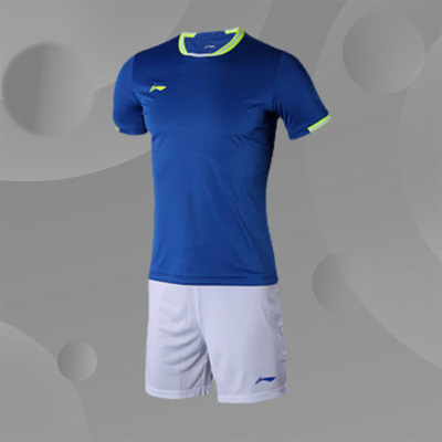 李宁足球运动训练套装组队服光板团队服短袖T恤球衣AATL103