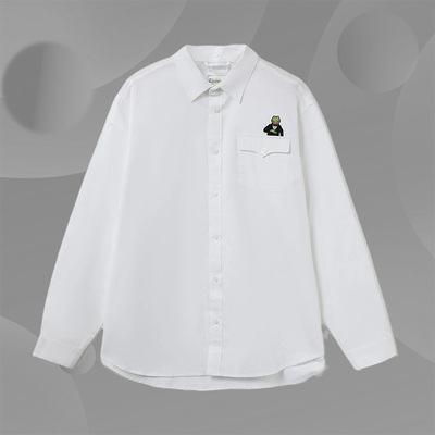 李宁正品联名Muppets科米特男子休闲长袖衬衫外套ASHR119