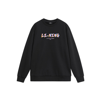 Lining/李宁正品2023秋季男女同款运动休闲加绒圆领卫衣AWDTE03