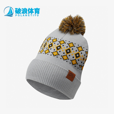 耐克印花图案男女同款时尚绒线帽