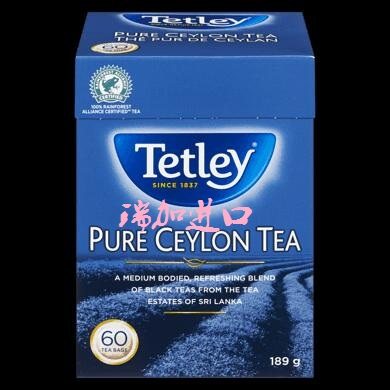 新品包邮加拿大TETLEY泰勒CEYLON锡兰茶60茶包189克搭配多买便宜
