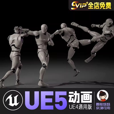 格斗UE4虚幻5动画Combat animations Kickboxing and Muay Thai