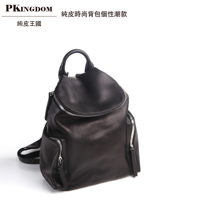 纯皮王国纯皮欧美时尚原创复古个性双肩包真皮韩板街拍潮款背包