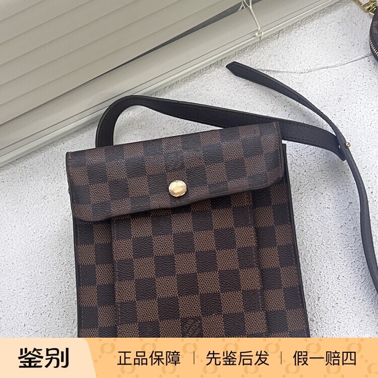 【配皮更新】Lv棋盘格单肩包斜挎包
