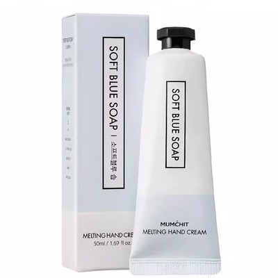 【韩国直邮】MUMCHIT停止融化护手霜柔软蓝色肥皂香味50ml*3支