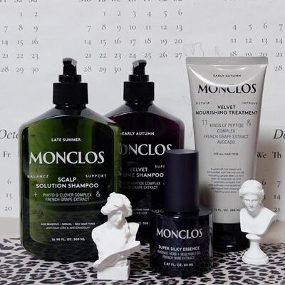 monclos沙龙高级洗发水护发素 顺滑蓬松强化毛囊显发量 韩国