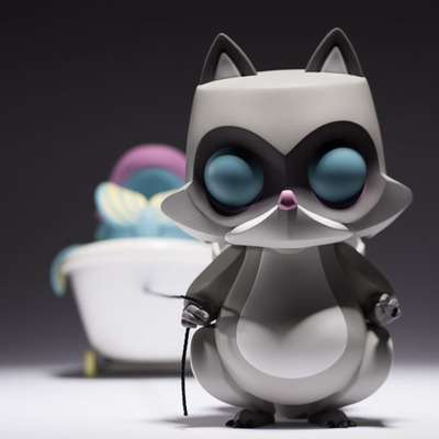 潮玩 | COARSE Coarsetoys - Permanent Guest 小浣熊 原色 潮玩