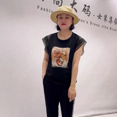 女权贵族夏季新款大码显瘦短袖衫