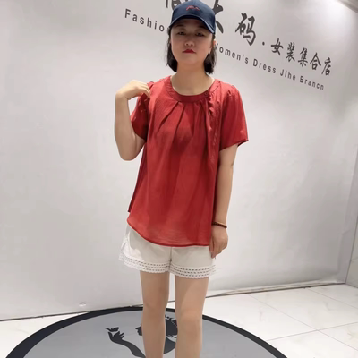 女权贵族夏季新款大码短袖衫上衣