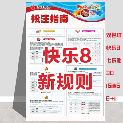 福利体育彩票福彩店双色球快乐8大乐透竞彩规则玩法设投注指南