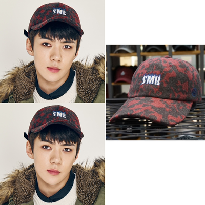 直邮~韩国代购hatson正品 EXO 吴世勋同款SMB字母棒球帽 男女帽子