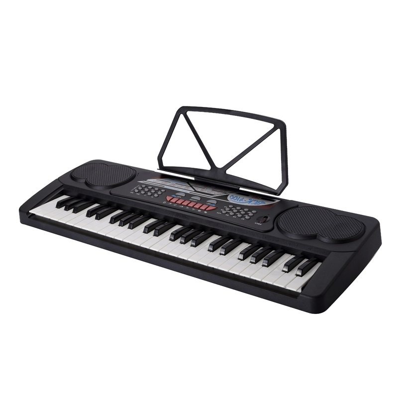 齐鲁琴行智能美科4100电子琴49键教学型六一送话筒曲谱架MK-4100_虎窝淘