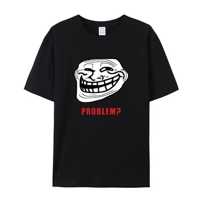 TROLLFACE MEME RAGE Funny TROLL JOKE INTERNET短袖T恤男女棉
