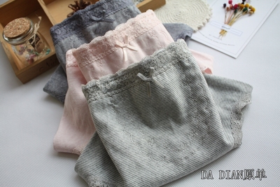 日本全棉裆暖宫无侧缝三角内裤