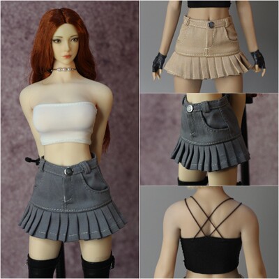 DMTOYS1比6女兵人偶衣服工装裙