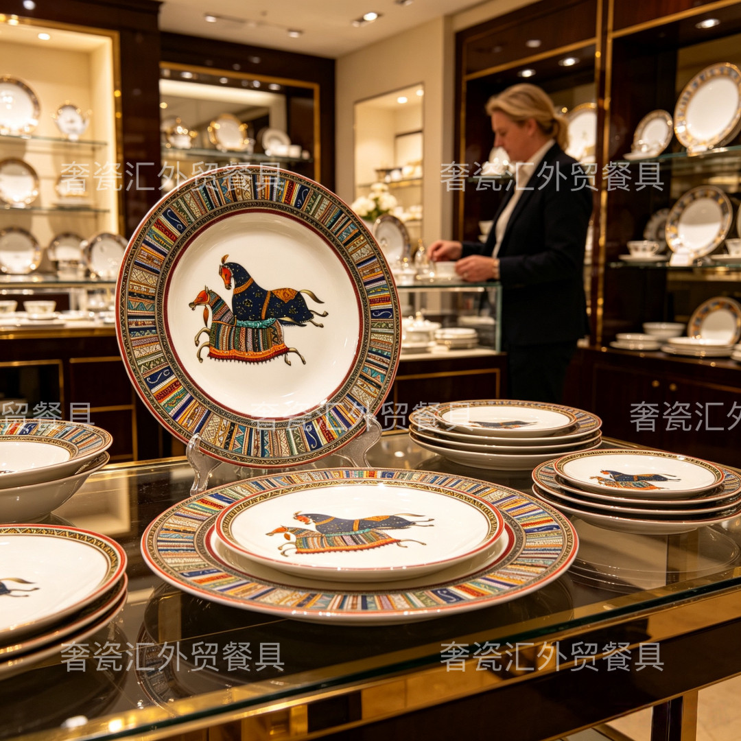 高档餐具套装酒店摆台商用餐饮碗盘家用盘子摆盘骨瓷西餐盘碗碟勺