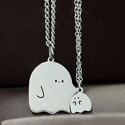 Cute Ghost Little Monster Necklace Lover Couple Necklaces