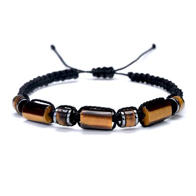 Tiger eye Stone Mens Bracelet Natural Gemstone Protection