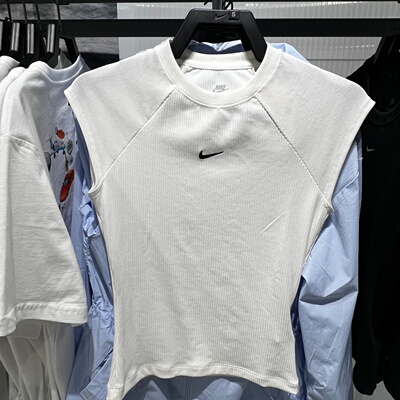 NIKE耐克女子夏季修身百搭无袖上衣运动休闲短袖T恤 IF0243-133