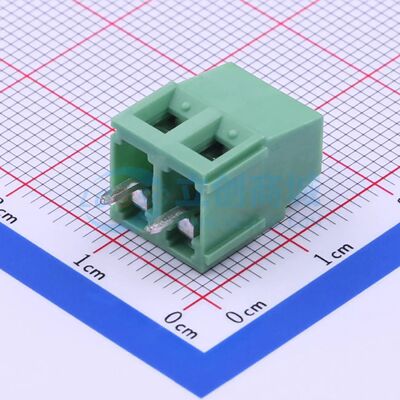 DB128L-5.08-2P-GN-S螺钉式接线端子5.08mm 1x2P直插绿色 可开票