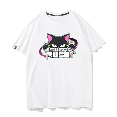 男女夏季纯棉半袖衣服和纱乐队同款cos短袖t恤碧蓝档案ive aLIVE