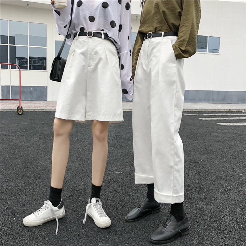 Buy Korean ulzzang fashion casual trousers women high waist straight ...